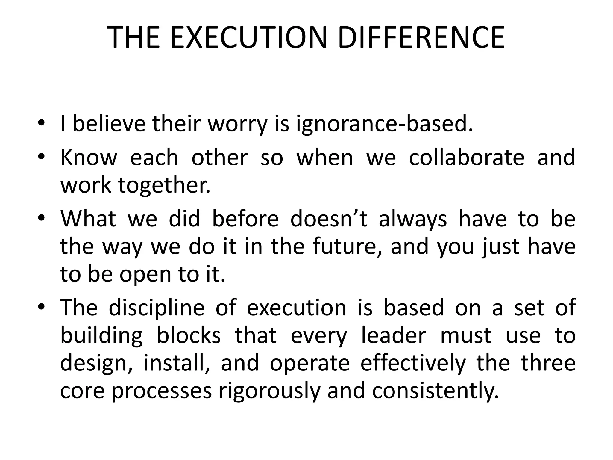 Execution Book by Larry Bossidy and Ram Charan Summary | PPTX