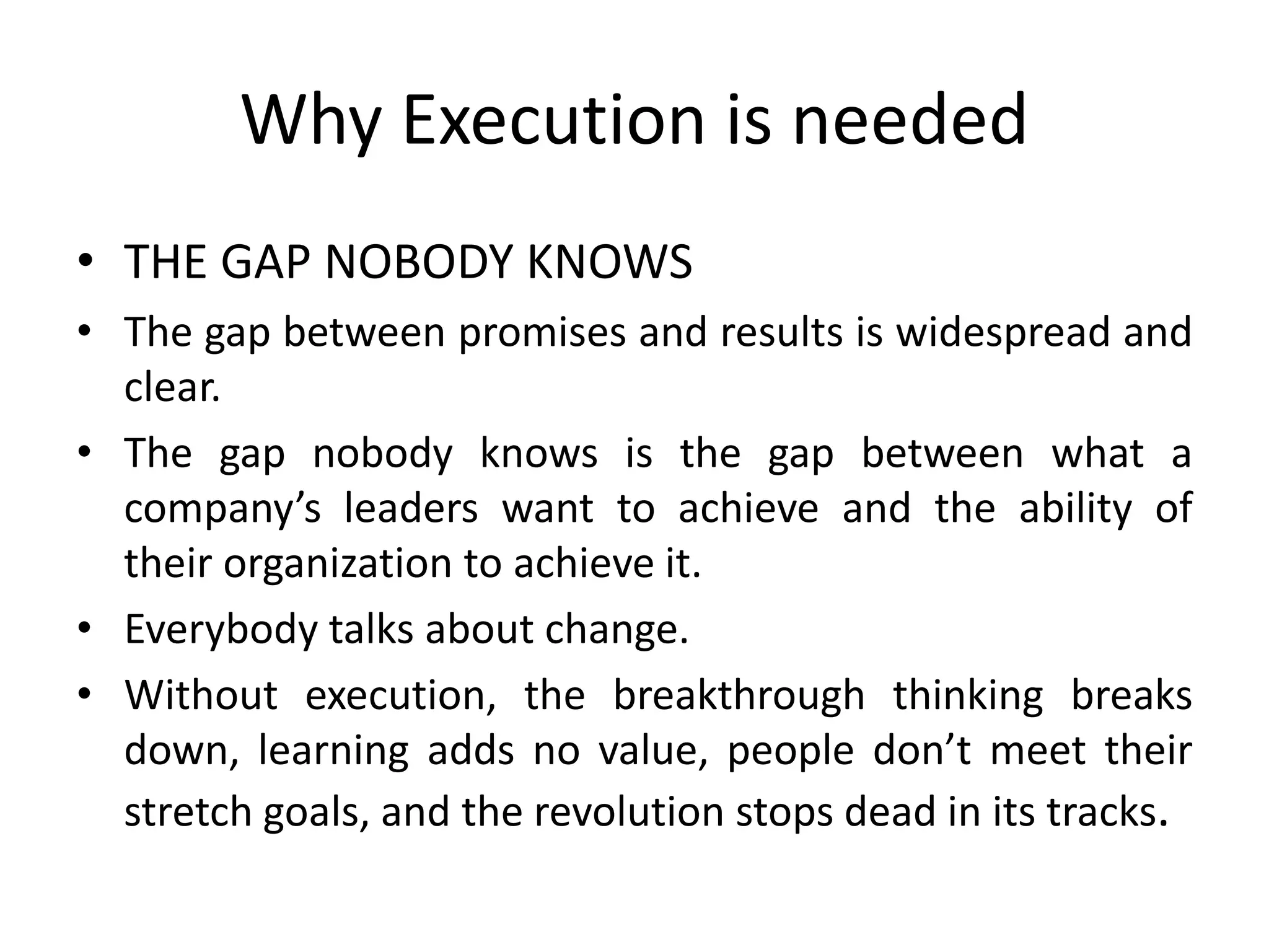 Execution Book by Larry Bossidy and Ram Charan Summary | PPTX