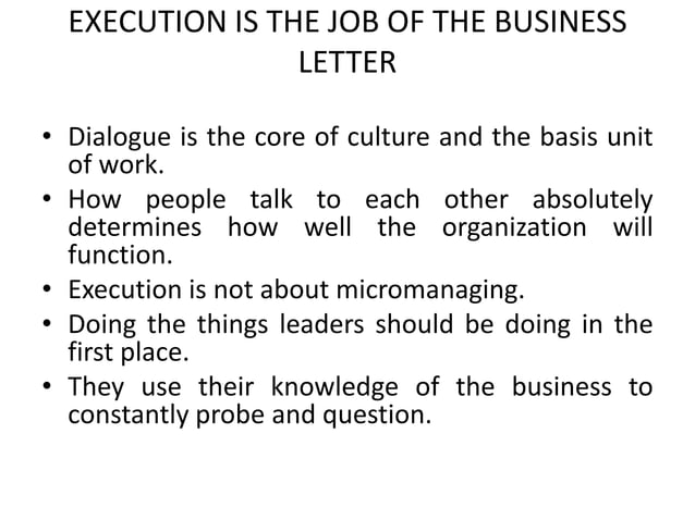 Execution Book by Larry Bossidy and Ram Charan Summary | PPTX