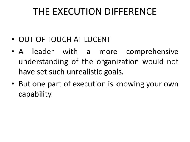 Execution Book by Larry Bossidy and Ram Charan Summary | PPTX