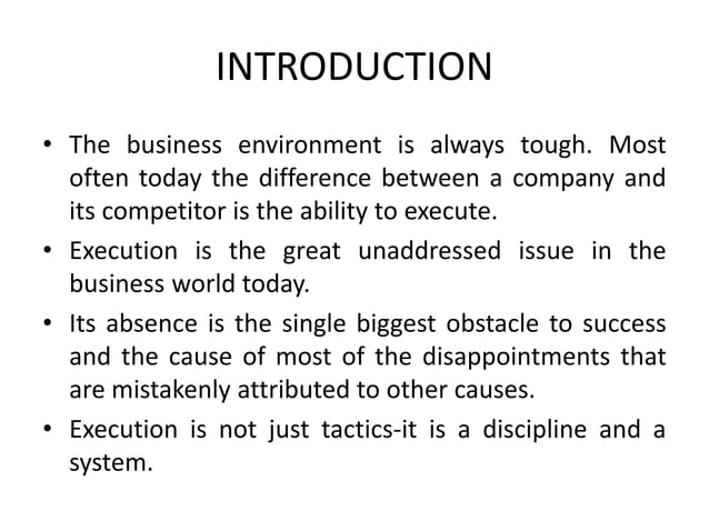 Execution Book by Larry Bossidy and Ram Charan Summary | PPTX