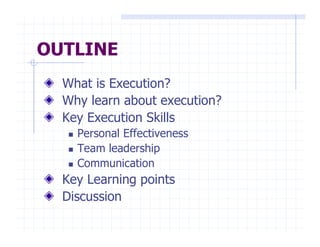 Execution getting things done | PDF