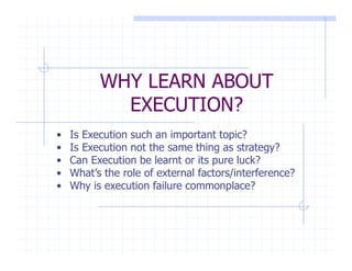 Execution getting things done | PDF