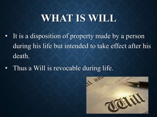 Execution and Registration of Wills | PPTX