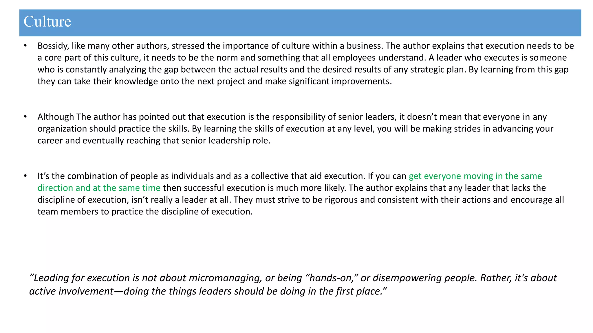 Book Summary of Execution : The Discipline of Getting Things Done | PPTX