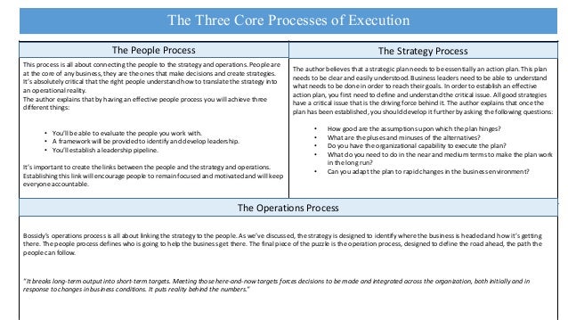 Book Summary of Execution : The Discipline of Getting Things Done