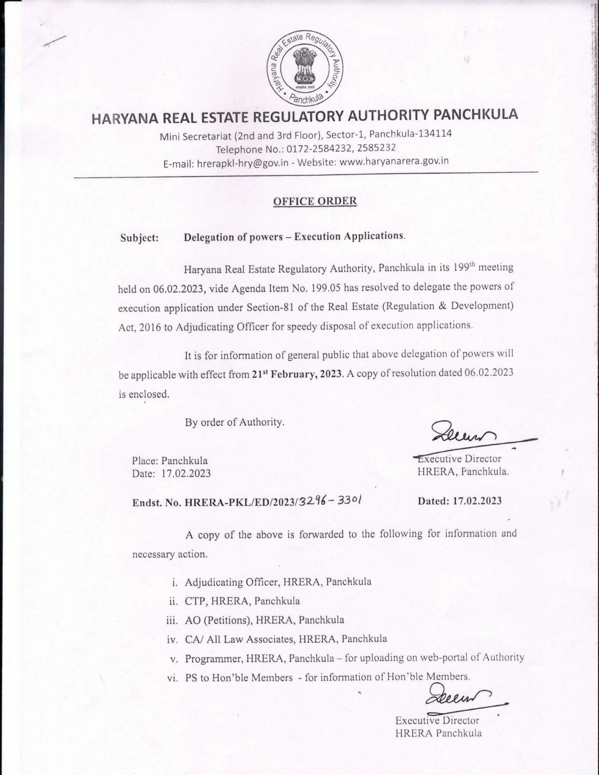 RERA Execution Panchkula Authority Powers | PDF