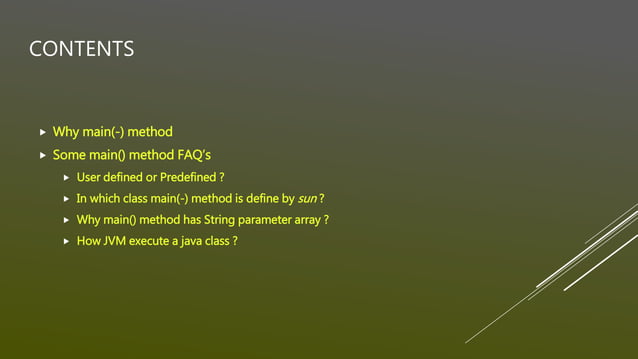 Execution flow of main() method inside jvm | PPSX