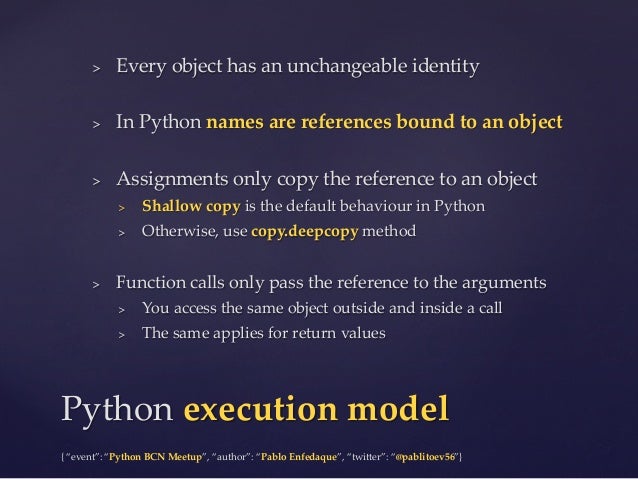 Execution model and other must-know's