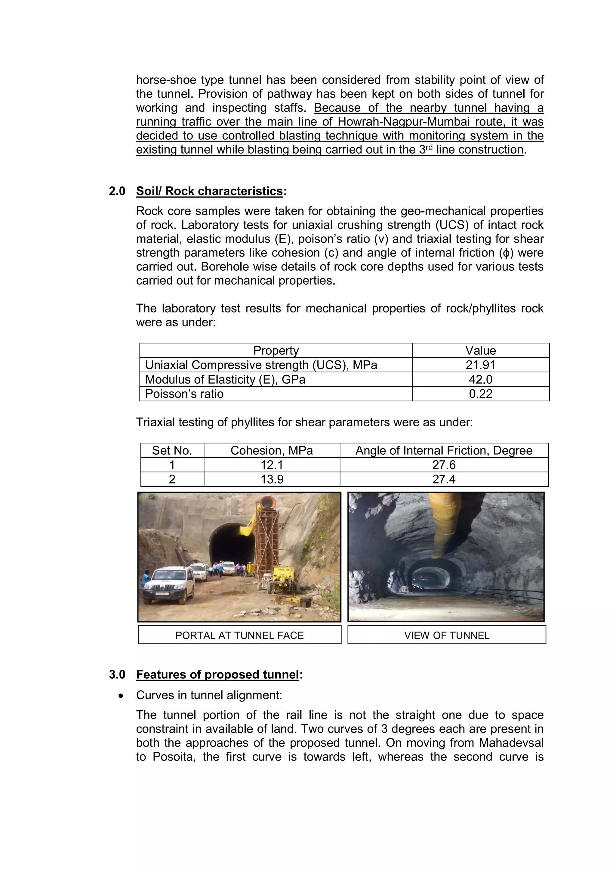 Execution of 680 m long tunnel ensuring safety of the adjoining rail ...
