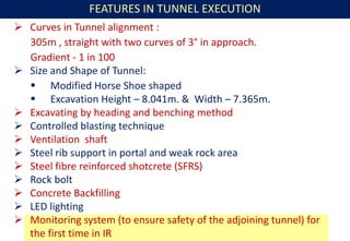 PPT on execution of 680 m long tunnel ensuring safety of the adjoining ...