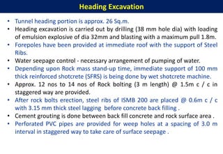 PPT on execution of 680 m long tunnel ensuring safety of the adjoining ...
