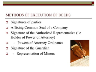Execution of a Deed | PPT