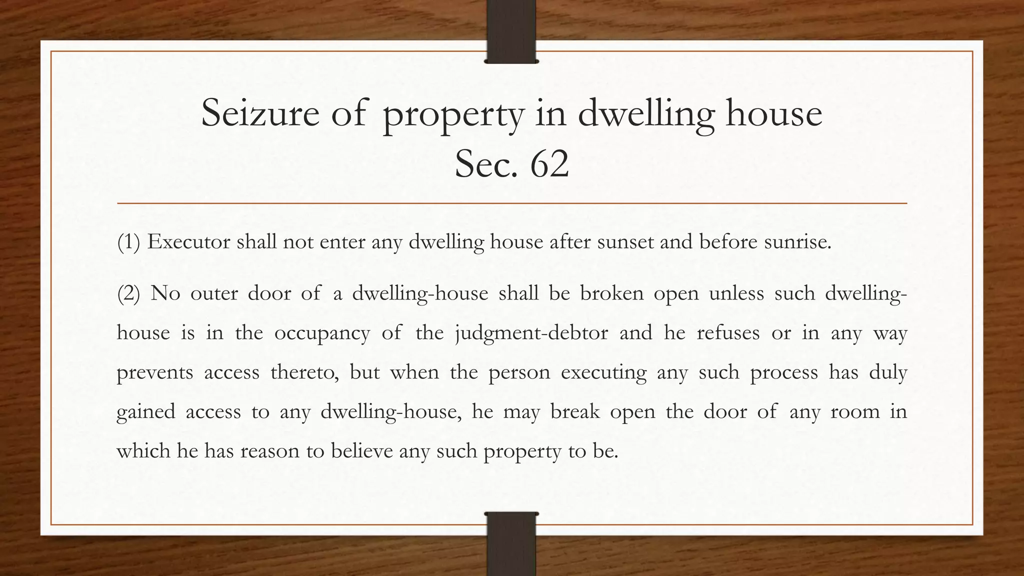 Order XXI CPC, Attachment of property under Execution Proceedings PPT ...