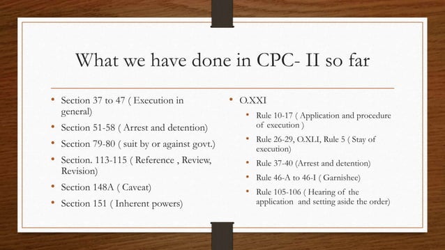 Order XXI CPC, Attachment of property under Execution Proceedings PPT ...