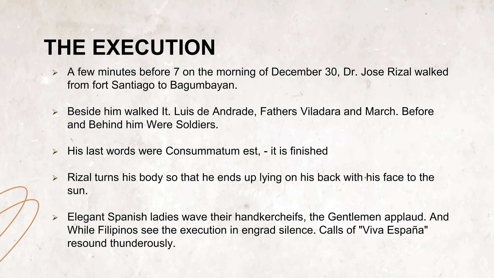 execution of Rizal, how his last day happened and the affect of his ...