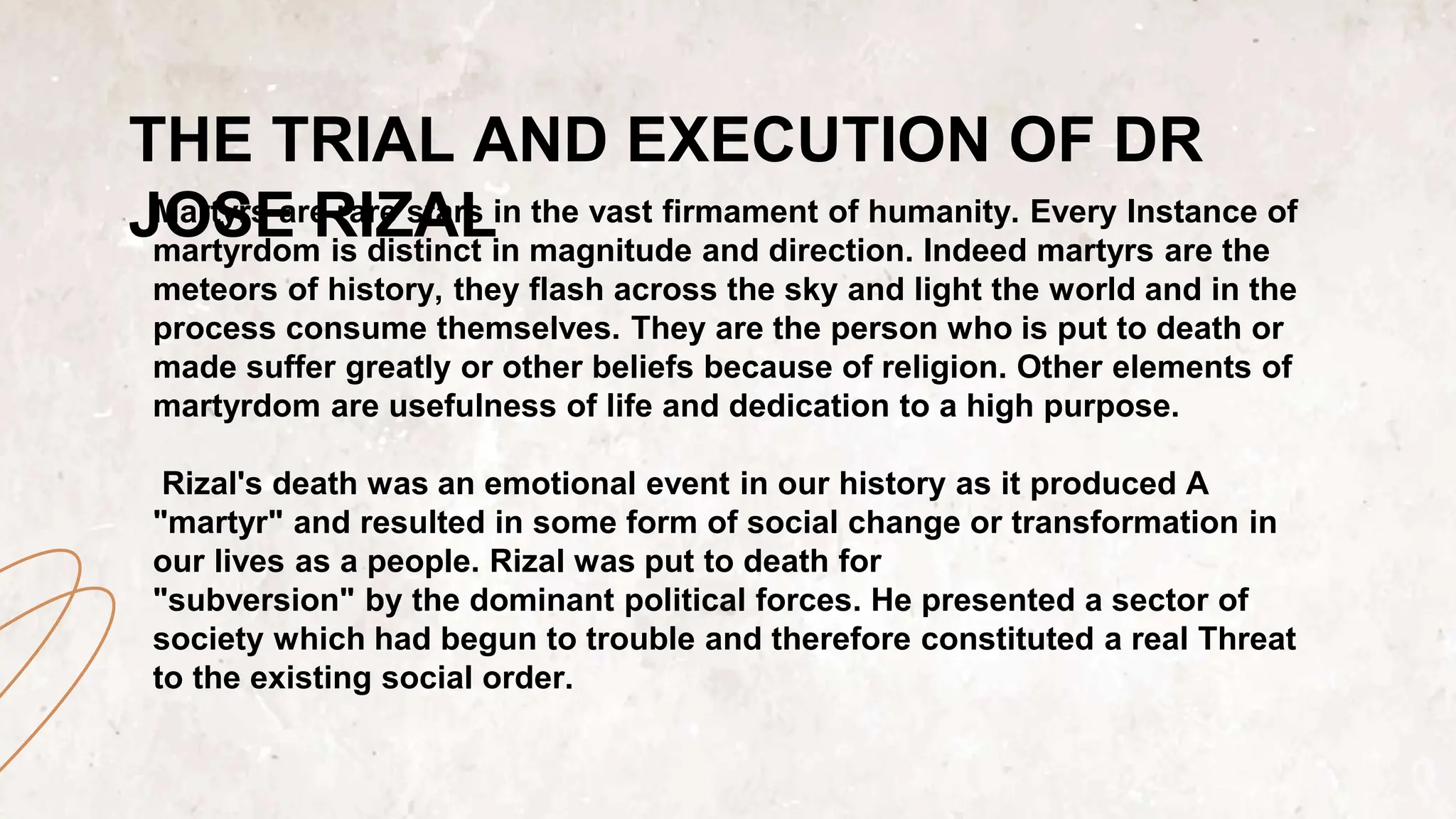 execution of Rizal, how his last day happened and the affect of his ...