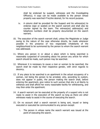 INVESTIGATORS' GUIDE: Execution of Search Warrant | DOCX