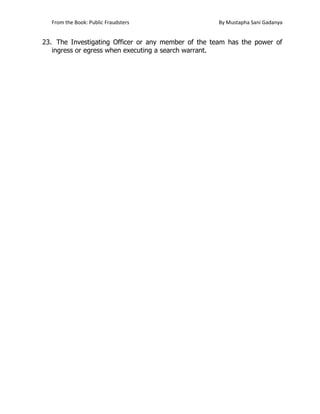 INVESTIGATORS' GUIDE: Execution of Search Warrant | DOCX