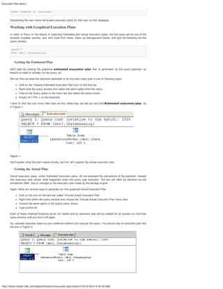 Execution plan basics | PDF