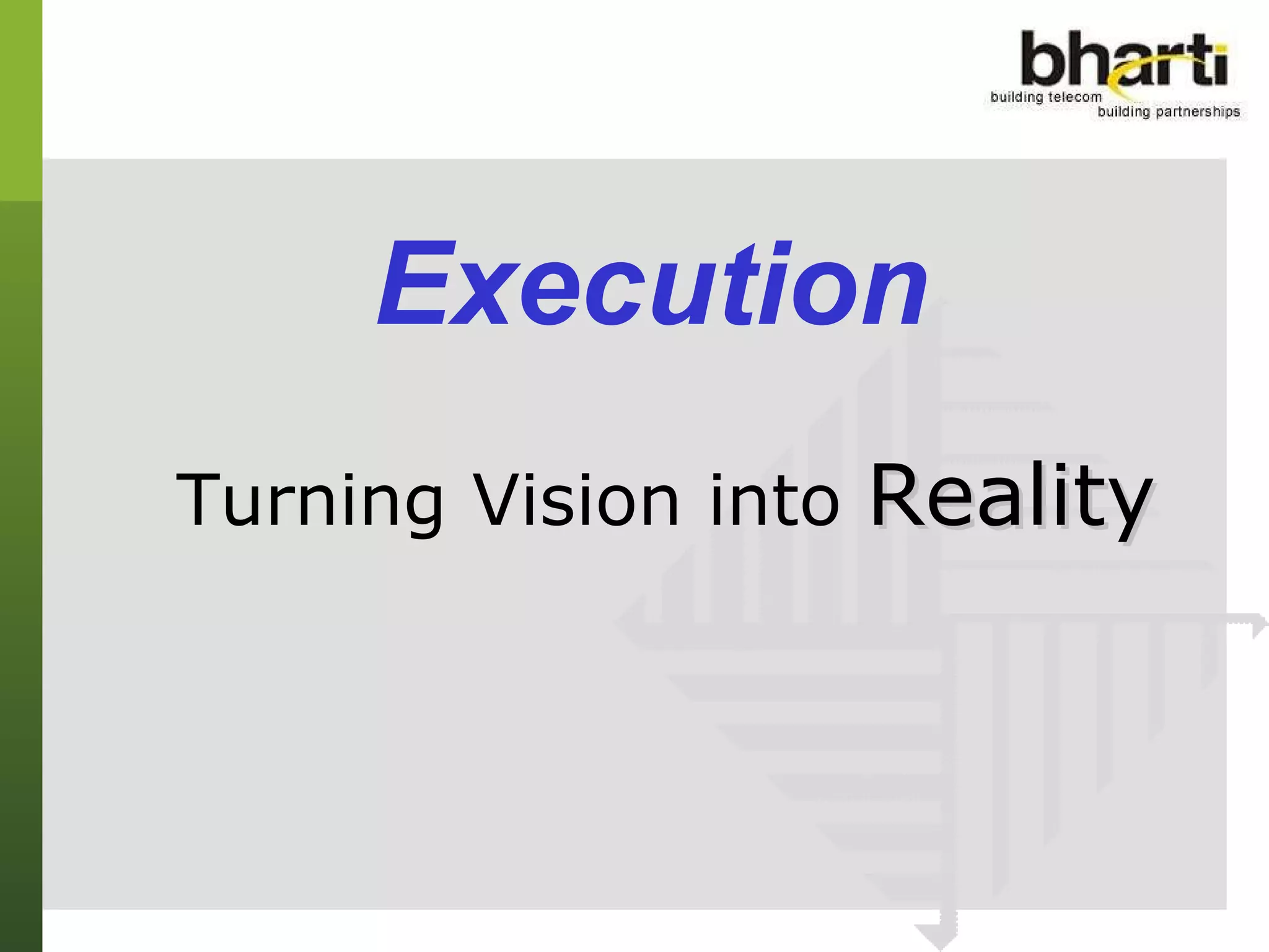 Execution turning vision into reality | PPT | Business Administration | Business