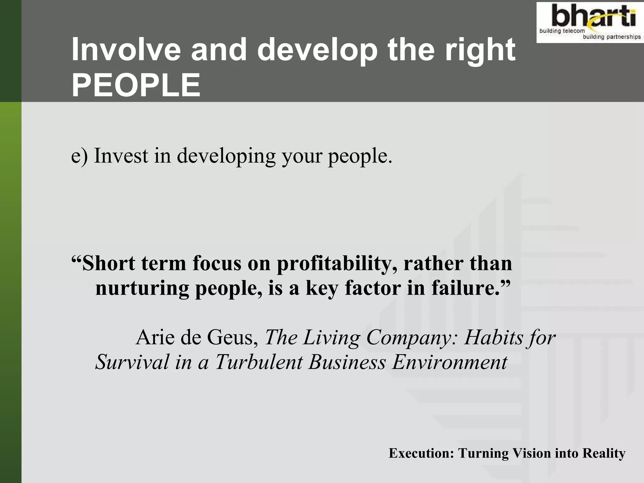 Execution turning vision into reality | PPT Execution turning vision into reality | PPT