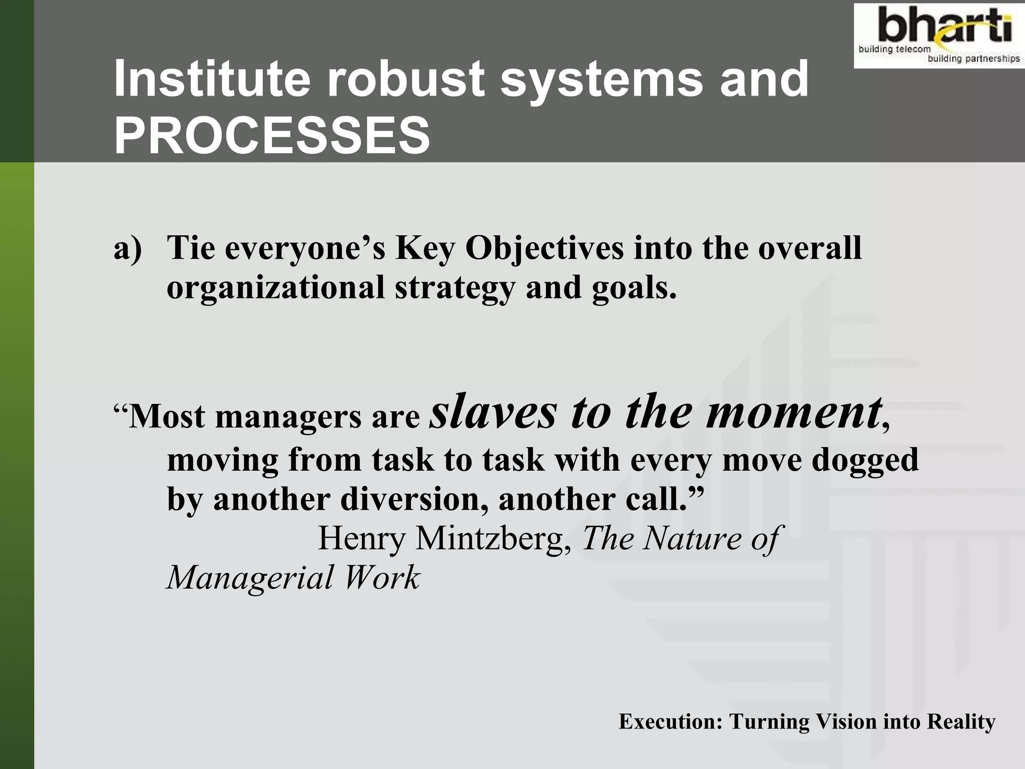 Execution turning vision into reality | PPT | Business Administration | Business