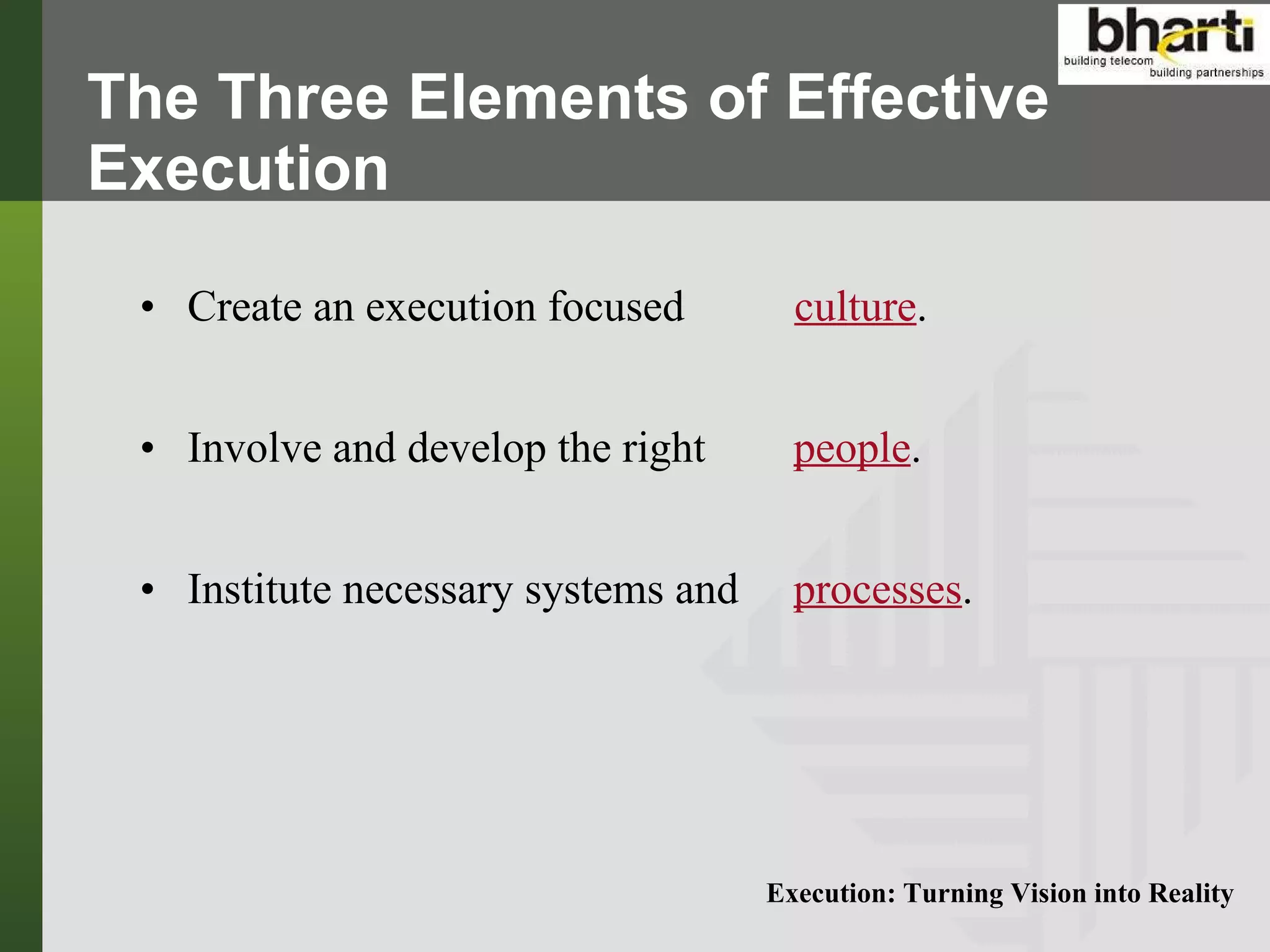 Execution turning vision into reality | PPT | Business Administration | Business