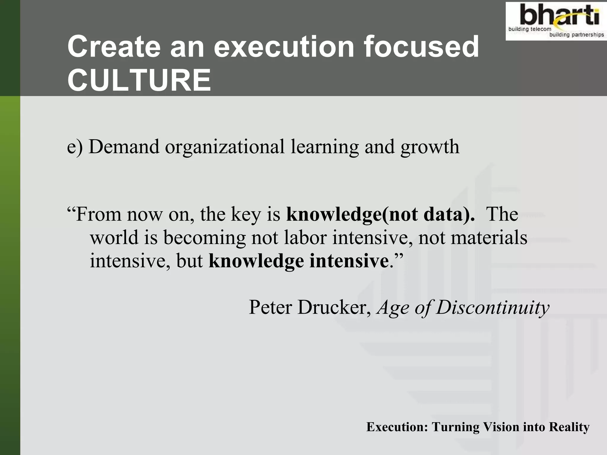 Execution turning vision into reality | PPT | Business Administration | Business