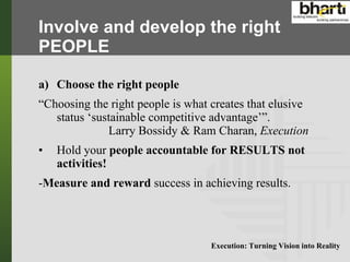 Execution turning vision into reality | PPT | Business Administration | Business