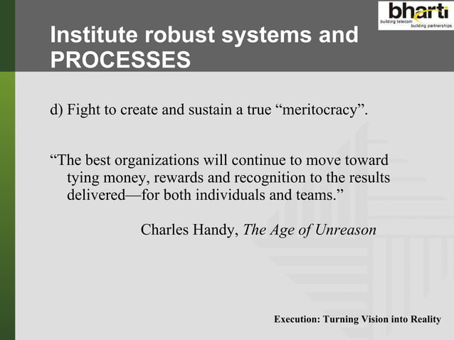 Execution turning vision into reality | PPT | Business Administration ...