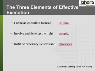 Execution turning vision into reality | PPT | Business Administration | Business