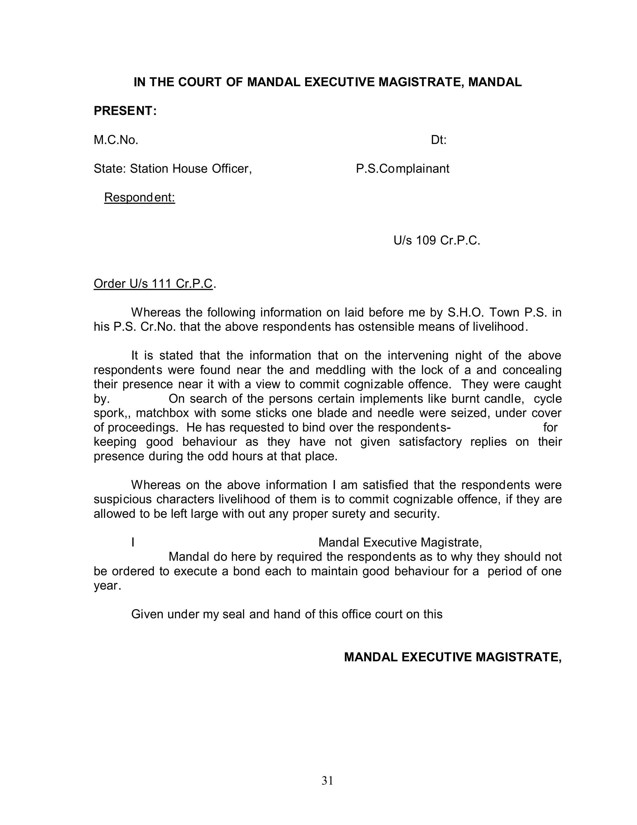 Role of Tahsildar as an Executive Magistrate.Duties and ...