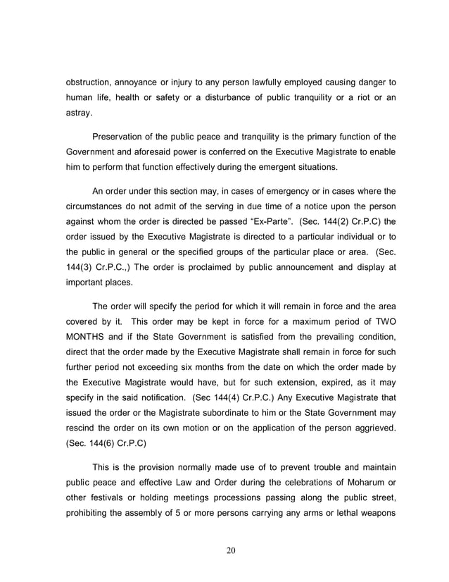 Role of Tahsildar as an Executive Magistrate.Duties and ...