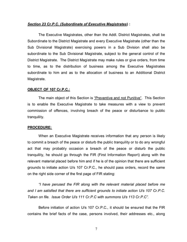 Role of Tahsildar as an Executive Magistrate.Duties and responsibilities of an executive ...