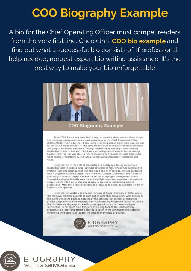 Executive Biography Examples Collection of Amazing C-Level Biography ...