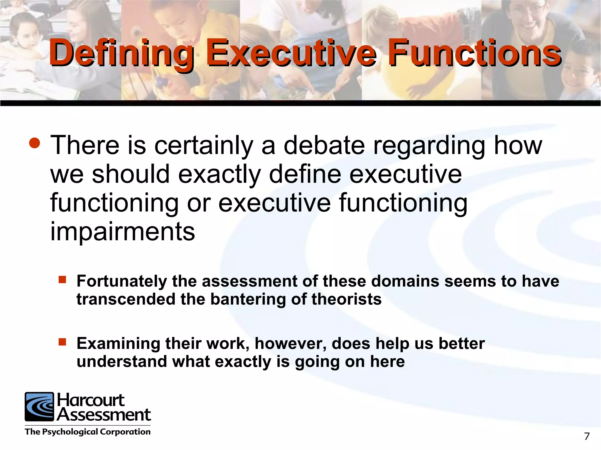 Executive Functioning Assessment in Psychoeducational Domains | PPT