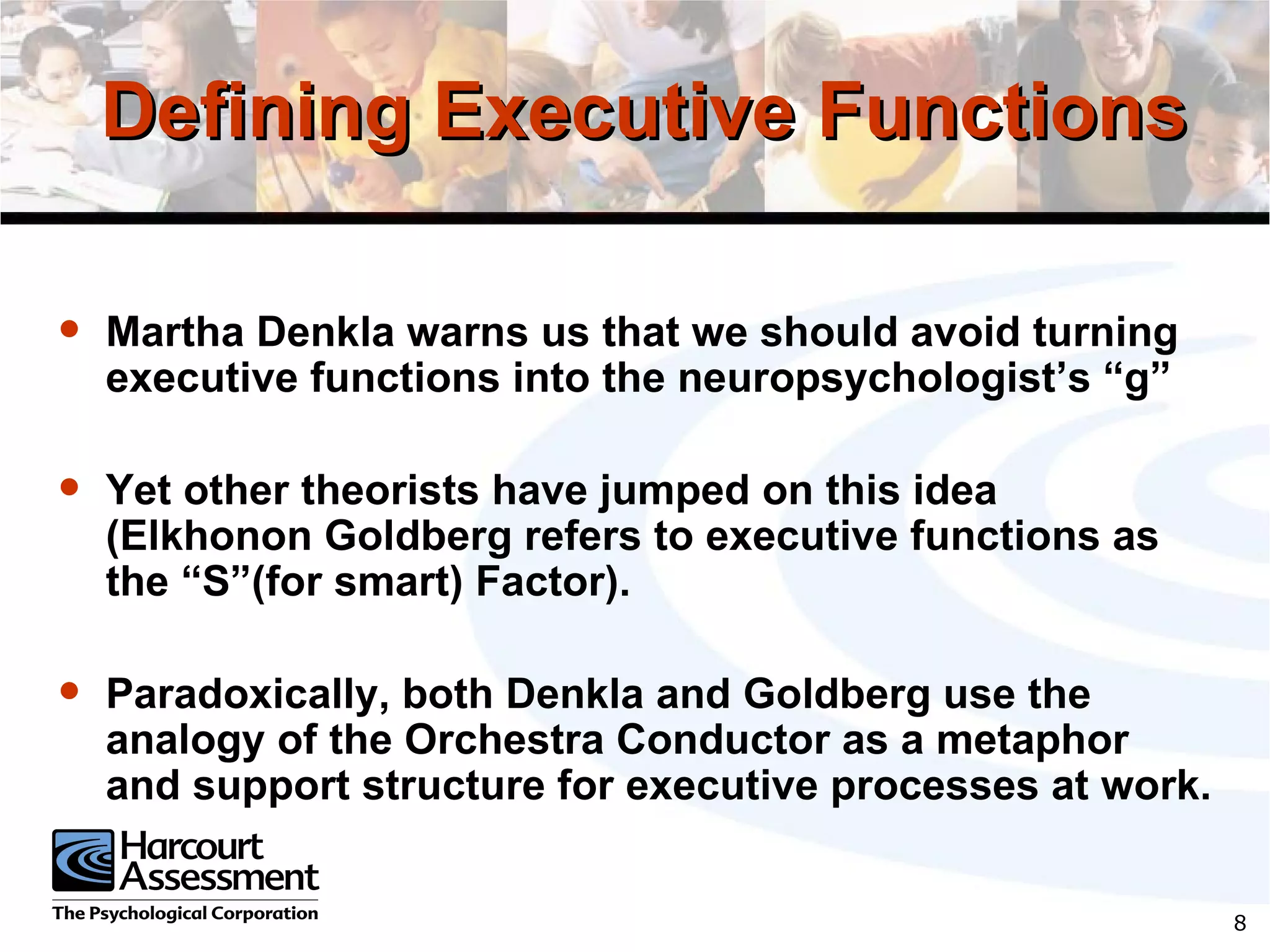 Executive Functioning Assessment in Psychoeducational Domains | PPT