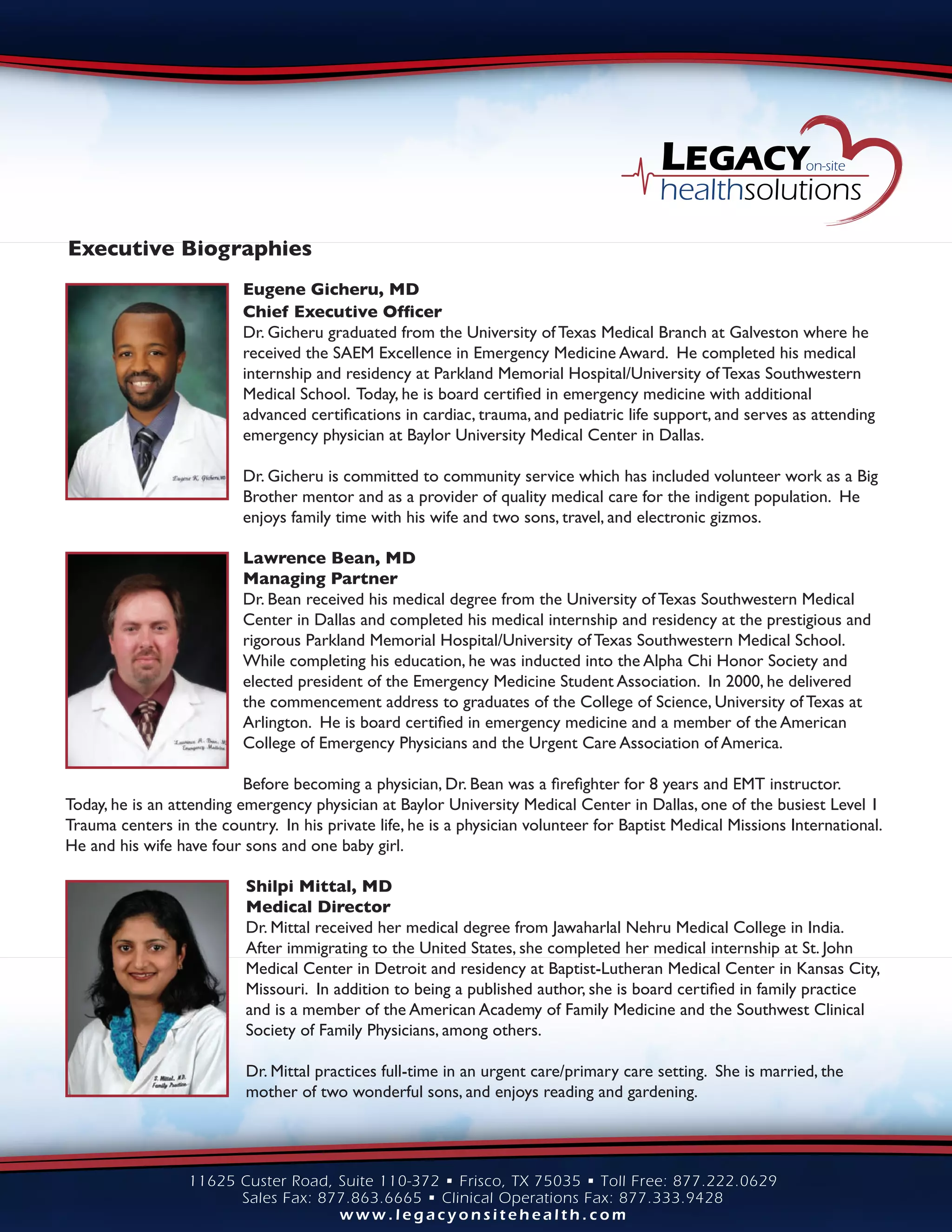 Executive Biographies | PDF