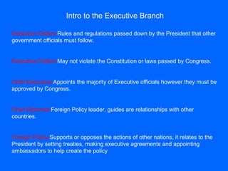 Executive branch | PPT