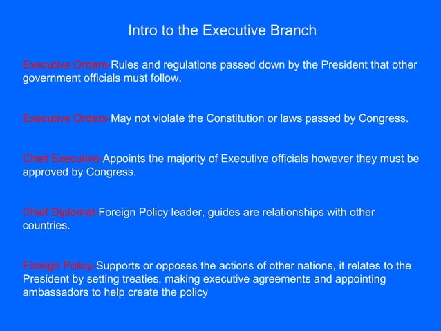 Executive branch | PPT