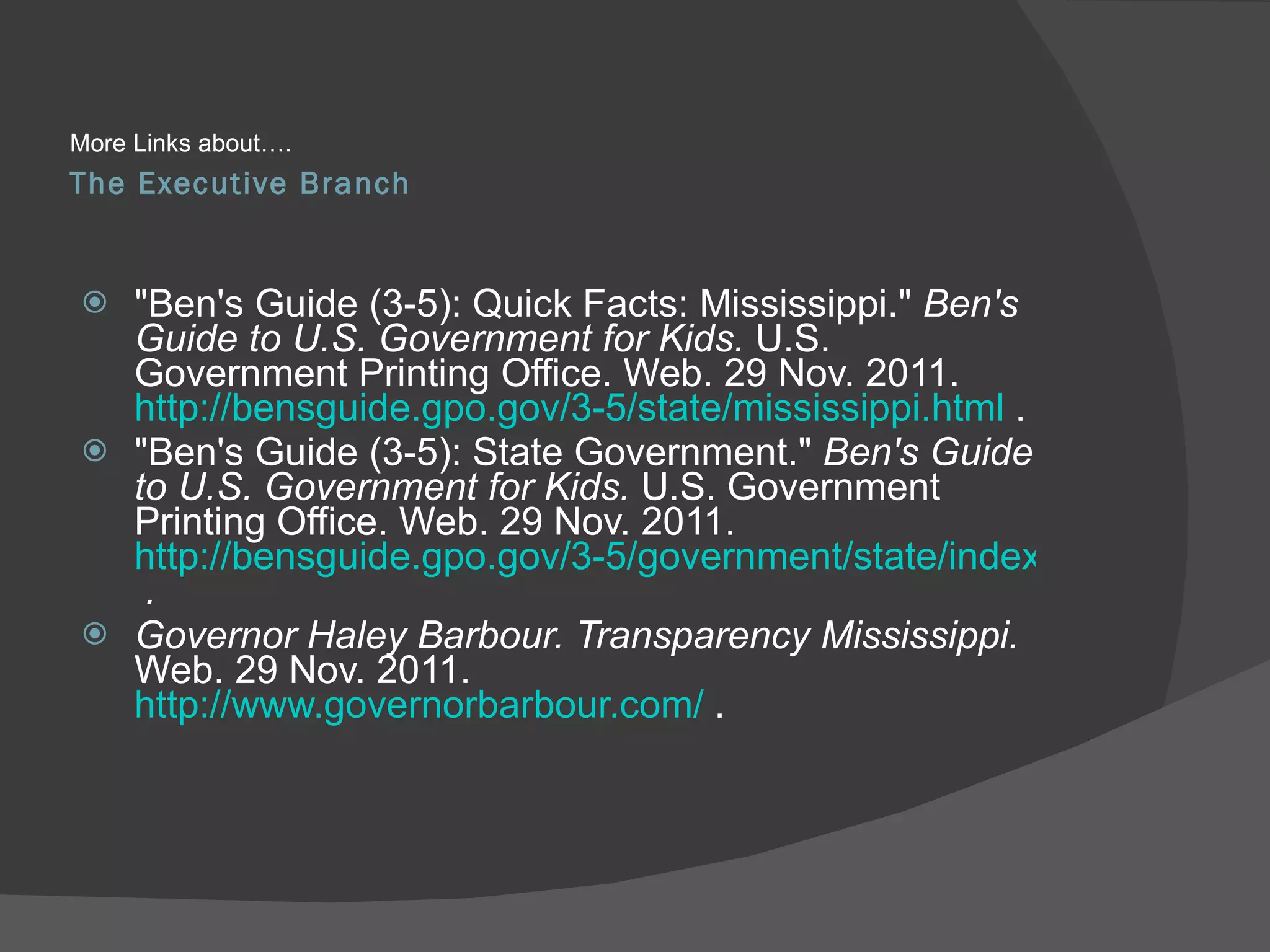 Executive Branch PowerPoint | PPT