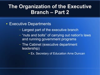 Executive branch | ODP