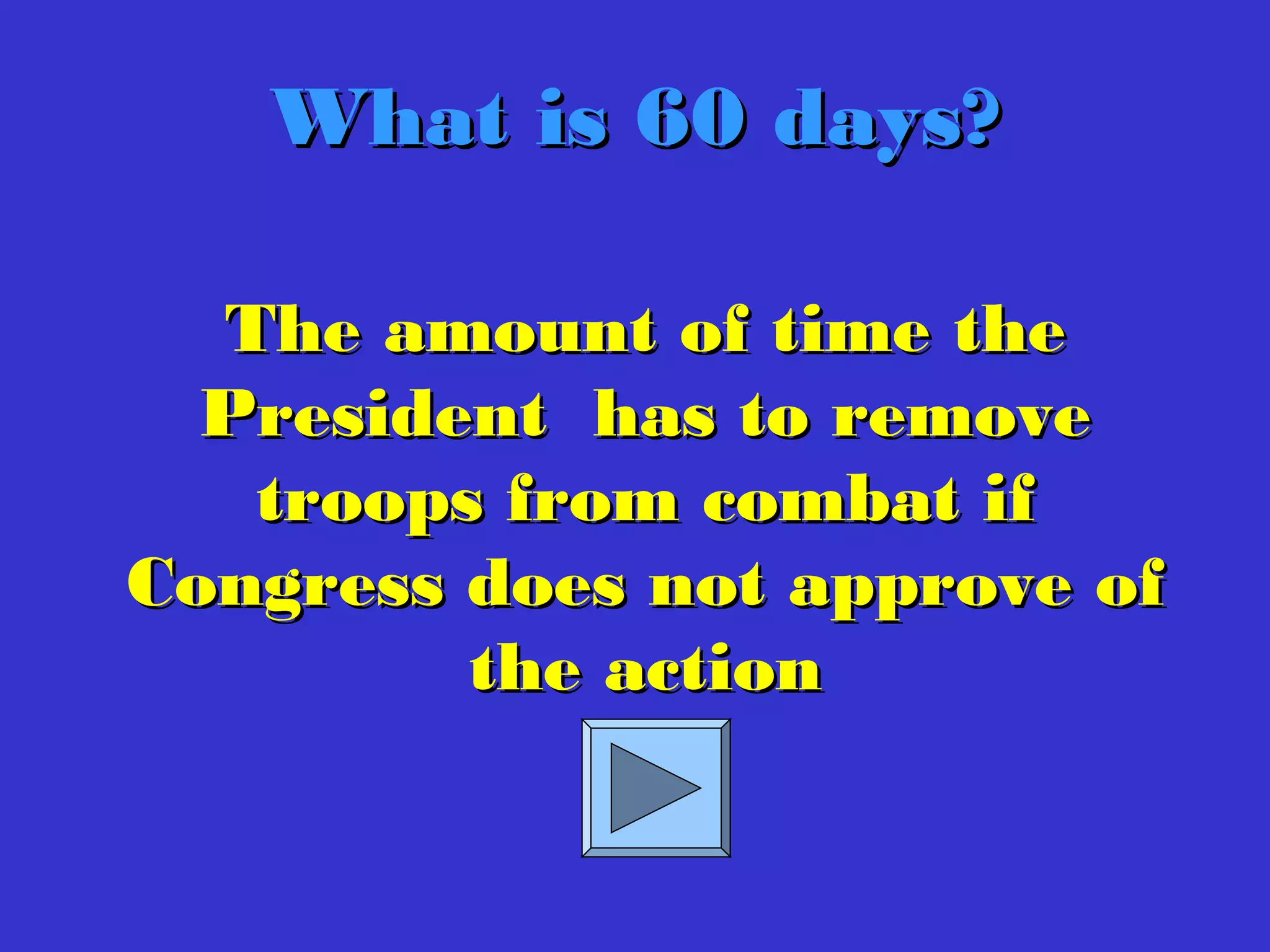 Executive branch jeopardy | PPT