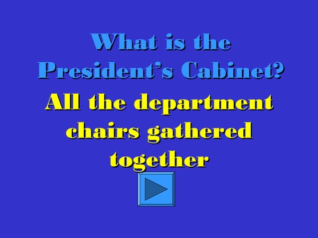 Executive branch jeopardy | PPT