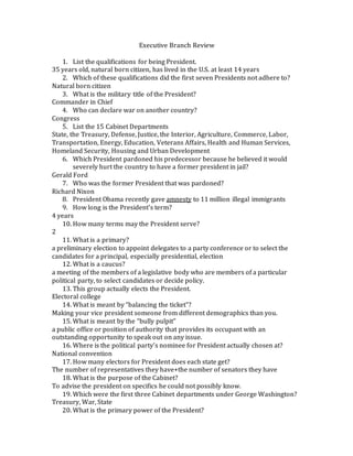 Executive branch review | PDF
