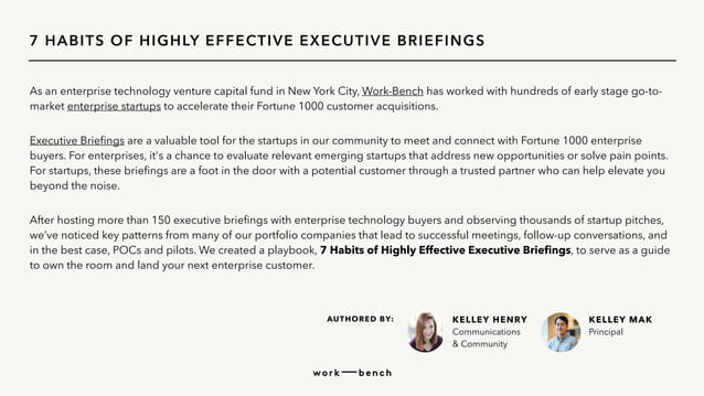 7 Habits of Highly Effective Executive Briefings | PPT