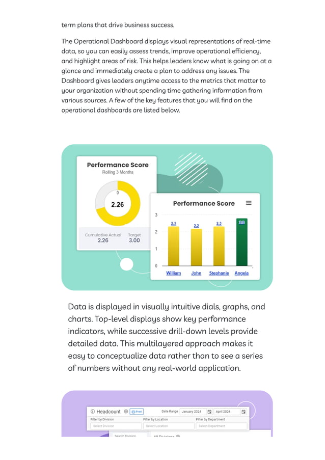 Executive Business Intelligence Dashboards | PDF