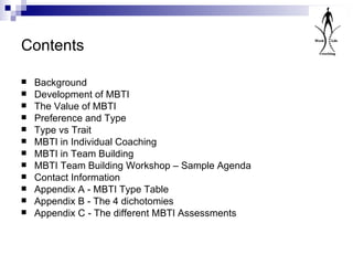 Executive Coaching Team Building And Myers Briggs Type Indicator | PPT