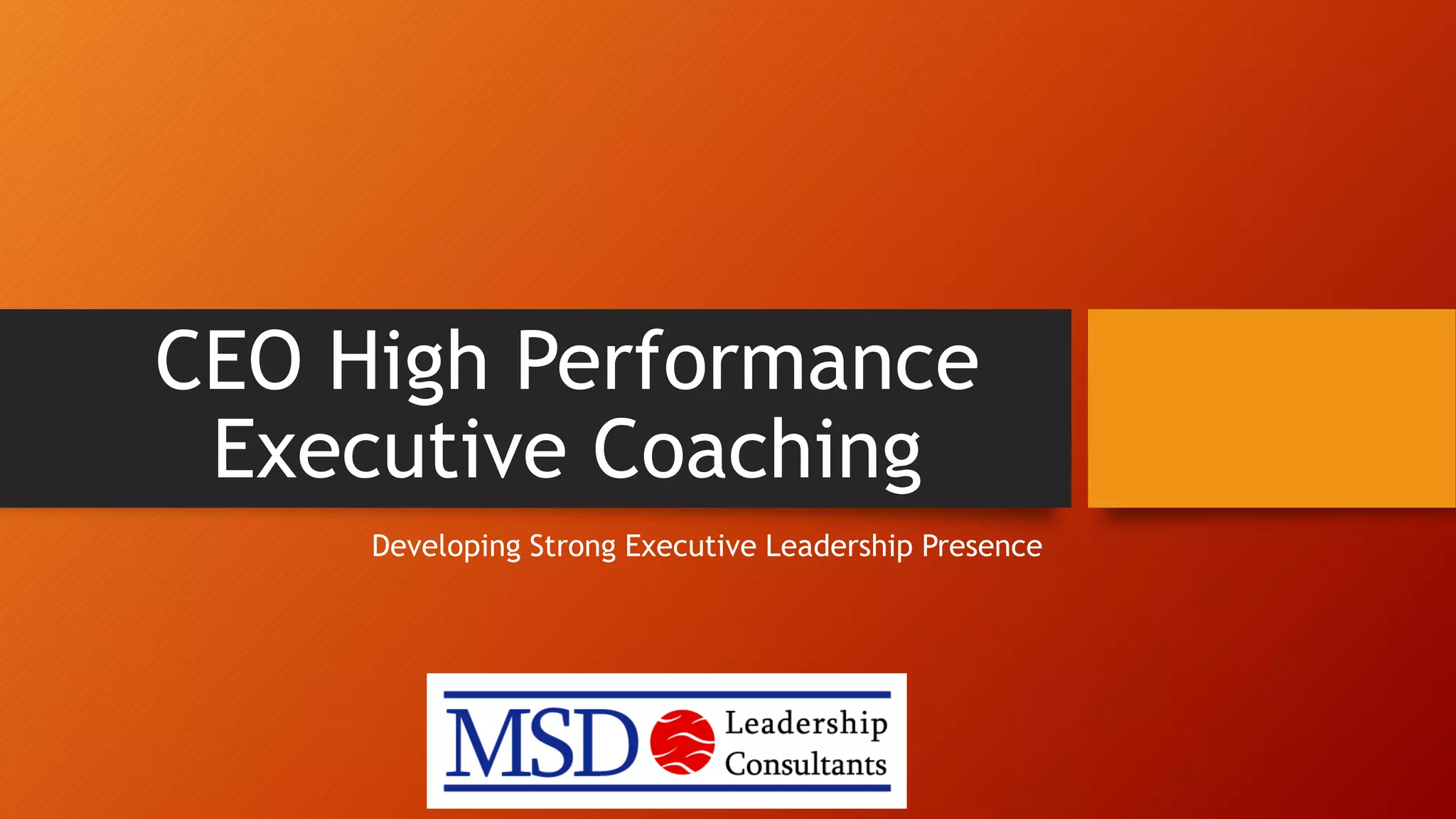 Executive coaching pdf | PPTX